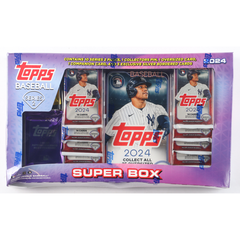 2024 Topps Series 2 Baseball Super Box with (10) Packs | Pristine Auction
