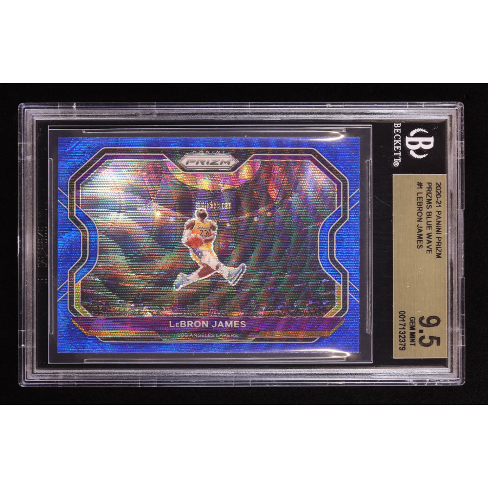 LeBron James 2020-21 Panini Prizm Prizms Blue Wave #1 (BGS 9.5 ...