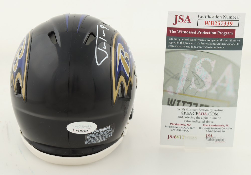 Justin Tucker Signed Ravens Mini Speed Helmet (JSA) | Pristine Auction