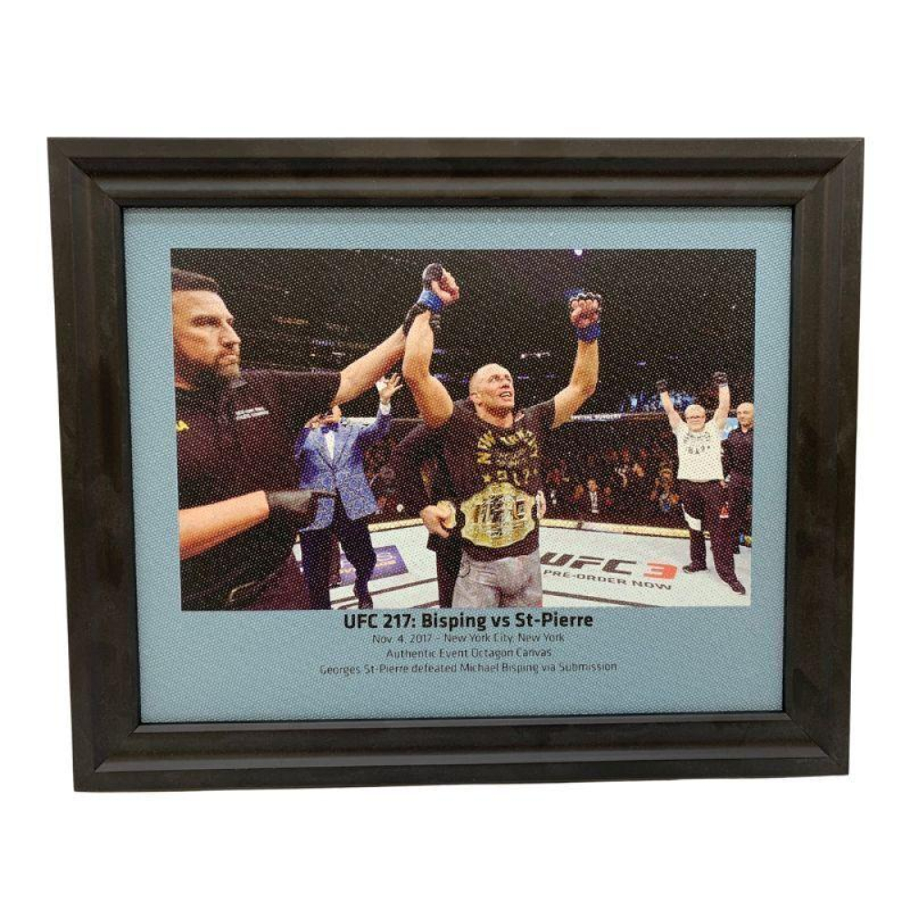 Georges St-Pierre UFC 217 Custom Framed Photo with UFC 217 Fight-Used ...