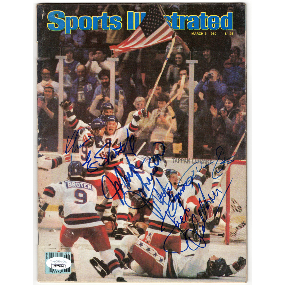 1980 Team USA Olympic Hockey Team "Sports Illustrated" Magazine Signed ...
