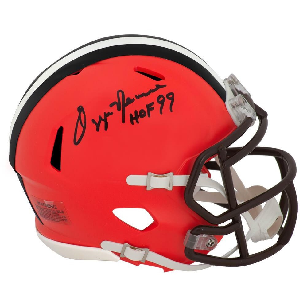 Ozzie Newsome Signed Browns Speed Mini Helmet Inscribed Hof 99 Schwartz Pristine Auction