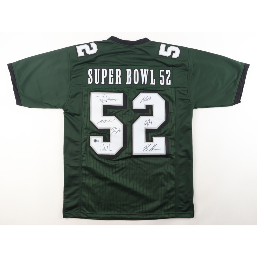 "Super Bowl 52" Jersey Signed By (7) With Doug Pederson, Jason Peters ...