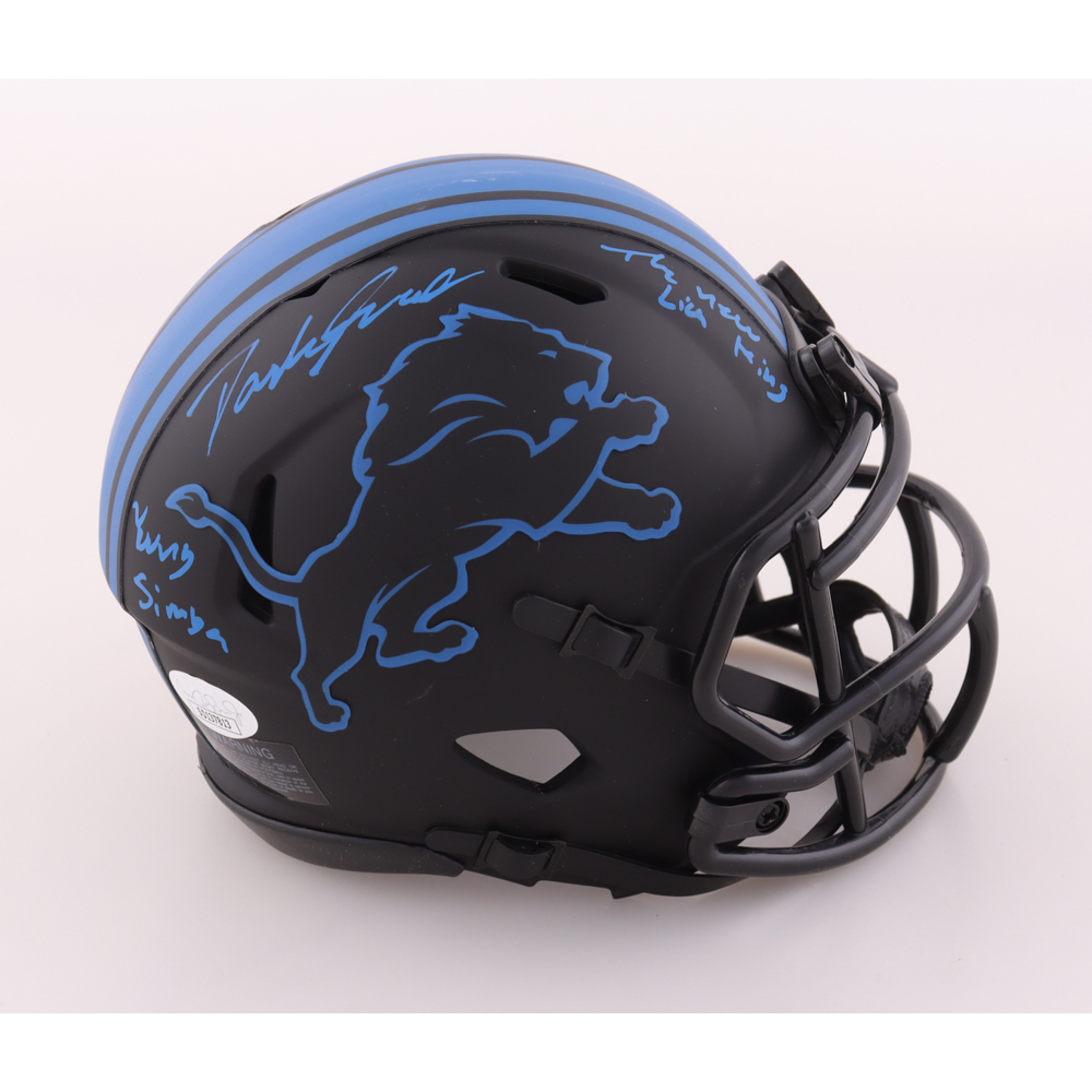 D'Andre Swift Signed Lions Eclipse Alternate Speed Mini Helmet ...
