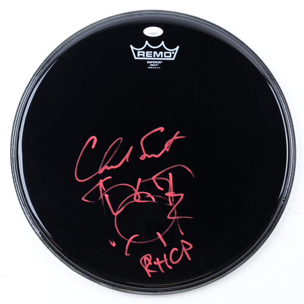 Chad Smith Signed 15" Drumhead with Hand-Drawn Sketch (JSA) | Pristine ...