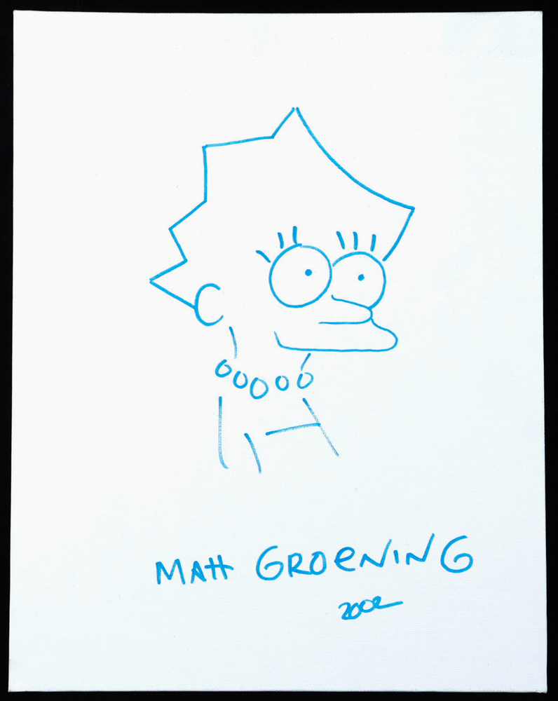 Matt Groening Signed "The Simpsons" 11x14 Sketch Inscribed "2002 ...