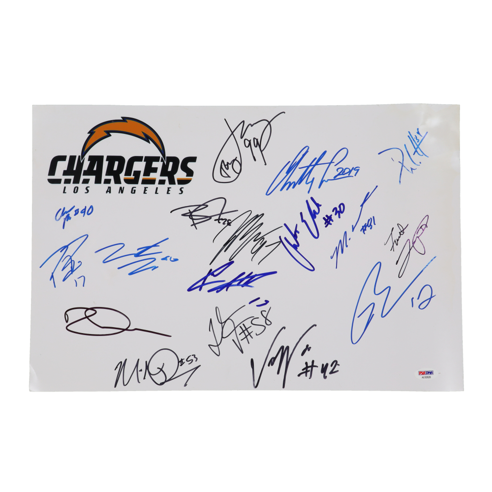 2019 Los Angeles Chargers 12x18 Photo Team-Signed by (17) with Philip ...