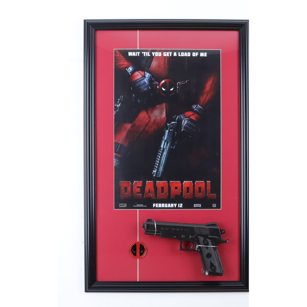 "Deadpool" Custom Framed Poster Print Display with Replica Prop Pistol ...