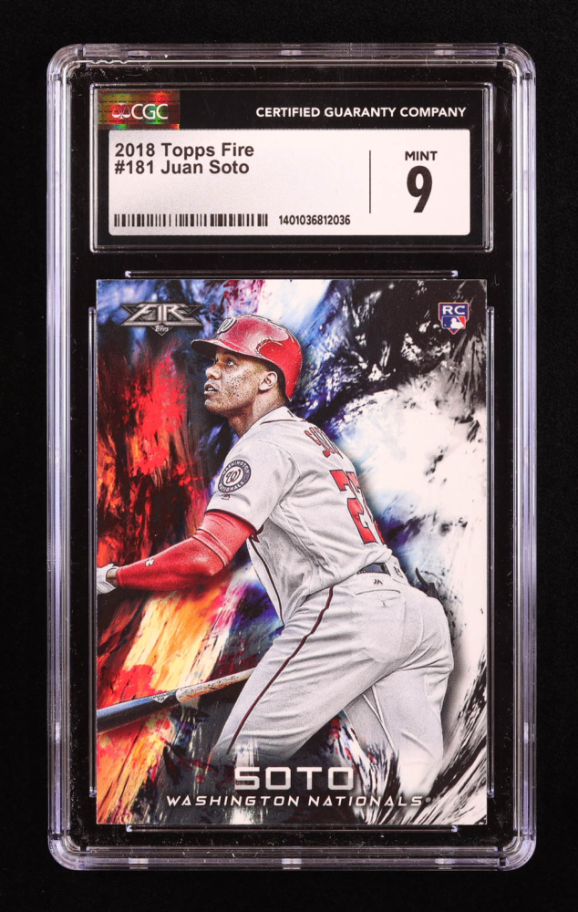 Juan Soto 2018 Topps Fire #181 RC (CGC 9) | Pristine Auction