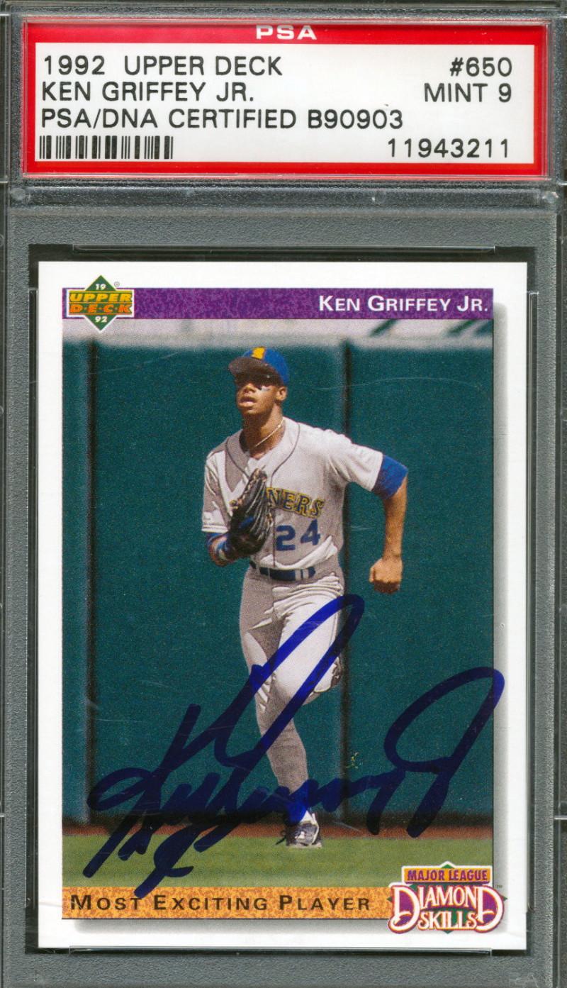 Ken Griffey Jr. Signed 1992 Upper Deck #650 (PSA | Autograph Graded 9 ...