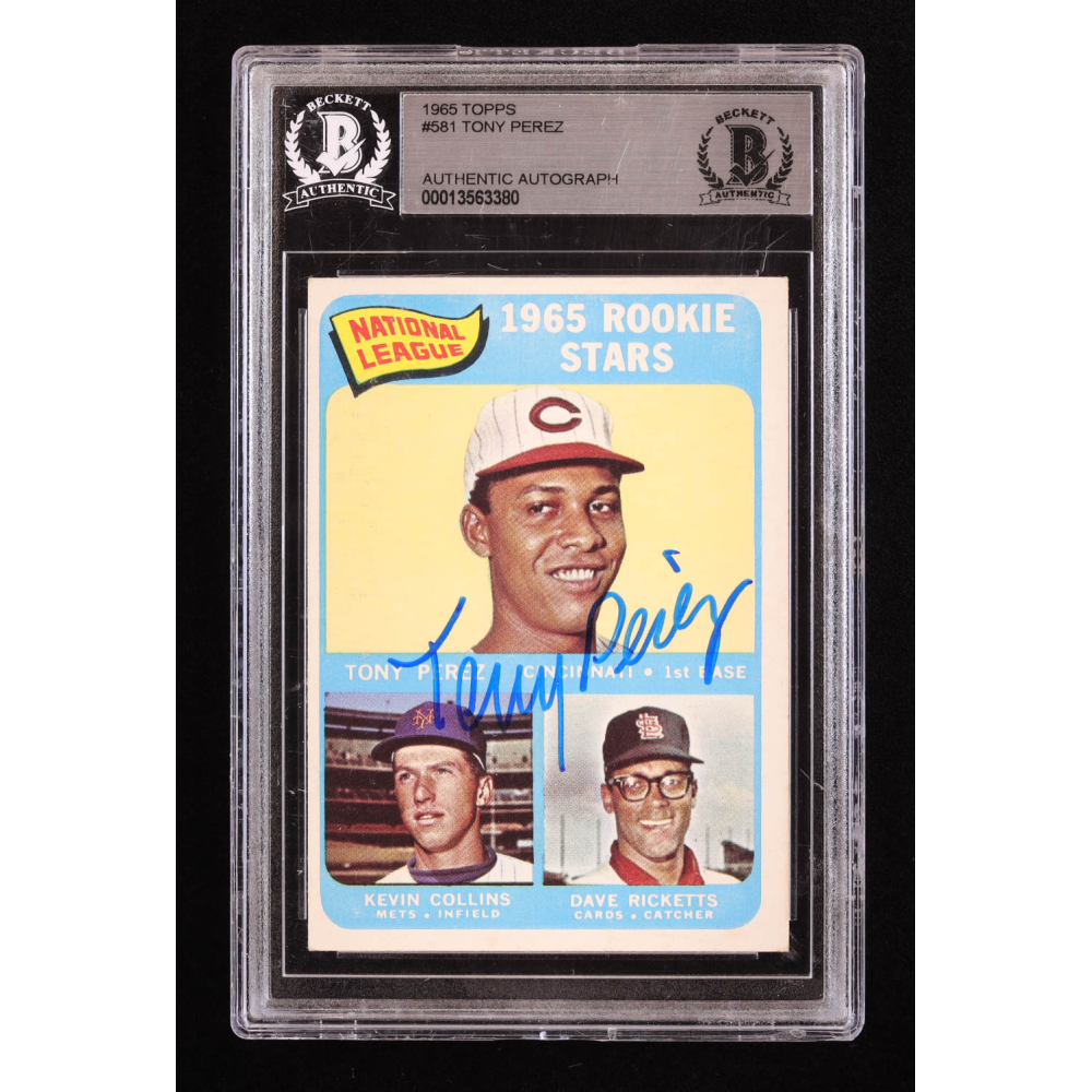 Tony Perez Signed 1965 Topps #581 Rookie Stars / Tony Perez / Dave ...