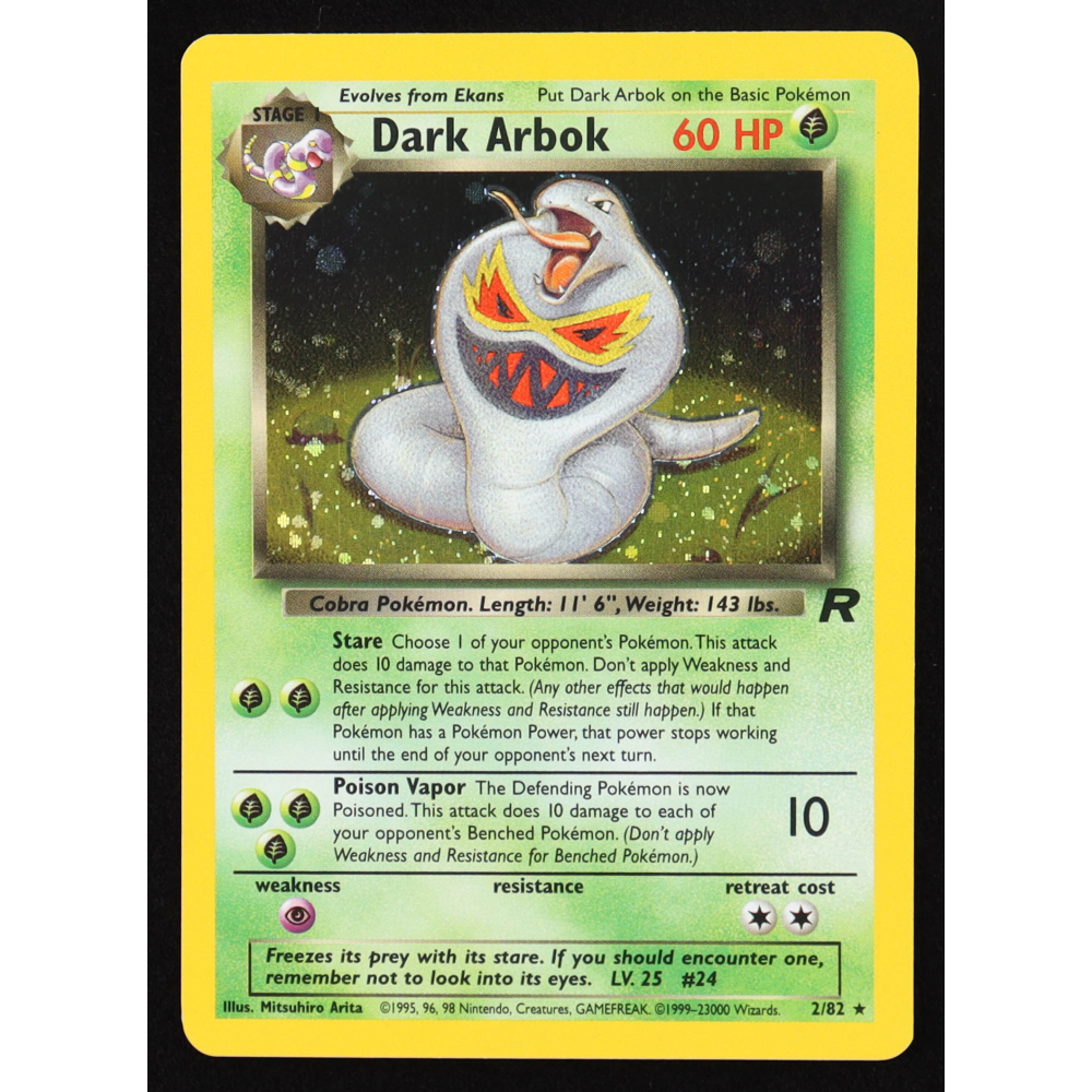 Dark Arbok Pokemon 2000 Team Rocket #2 Holo | Pristine Auction