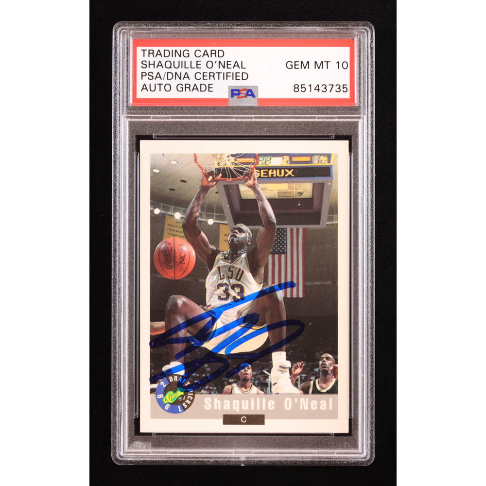 Shaquille O'Neal Signed 1992 Classic #1 RC (PSA | Autograph Grade 10 ...