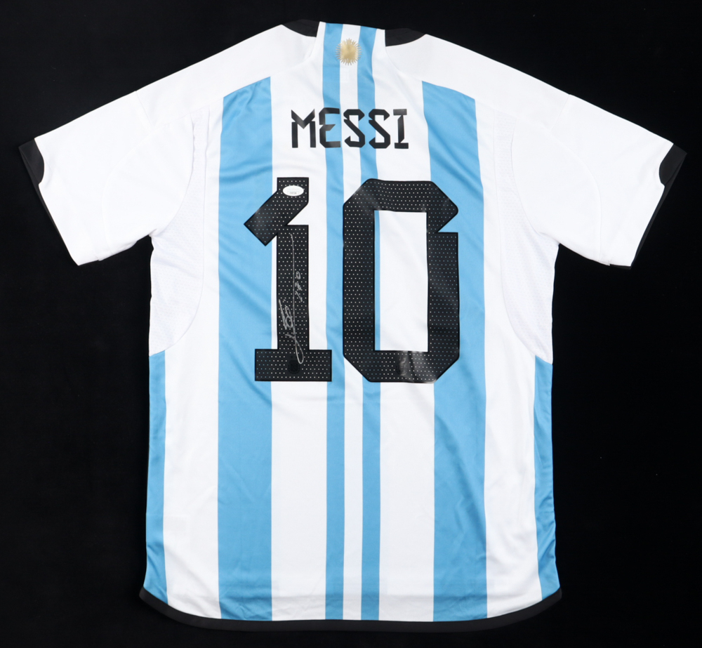 Lionel Messi Signed Argentina National Team Jersey Inscribed "LEO" (JSA ...