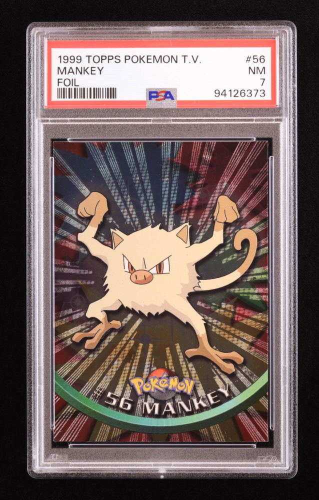 Mankey 1999 Topps Pokemon TV #56 Foil (PSA 7) | Pristine Auction