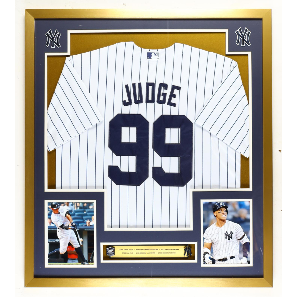 Aaron Judge Custom Framed Yankees Jersey with Aaron Judge MVP & Team ...