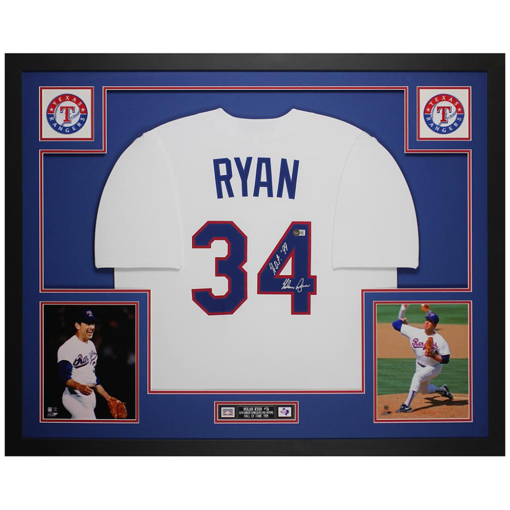 Nolan Ryan Signed Custom Framed Jersey Display (Beckett) | Pristine Auction