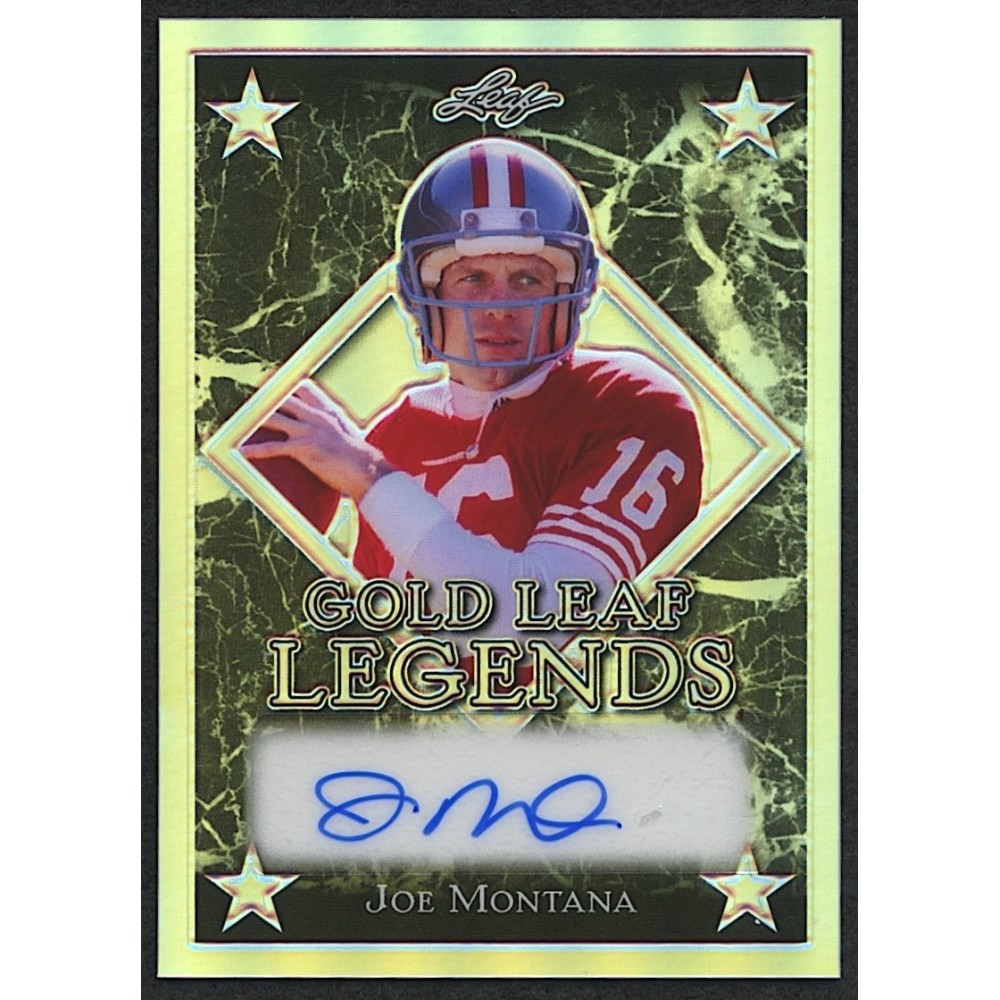 Joe Montana 2024 Leaf Legacy Collection "Gold Leaf Legends" #GLL-JM5 ...