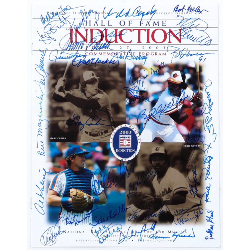 Baseball Hall of Fame 2003 Program Multi-Signed by (34) with George ...