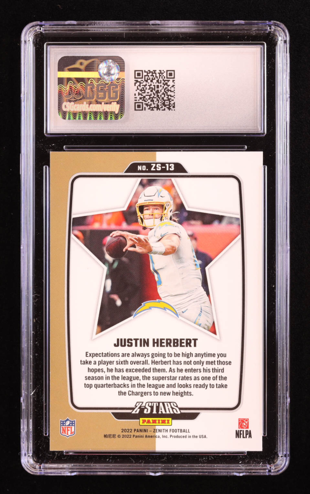 Justin Herbert 2022 Zenith Z-Stars #13 (CGC 10) | Pristine Auction