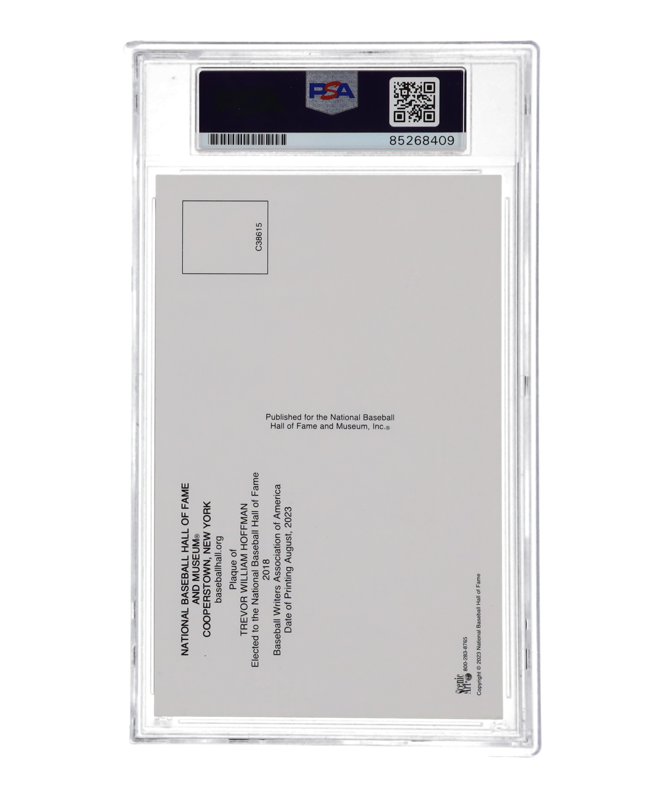 Trevor Hoffman Signed Hall Of Fame Plaque Postcard (PSA) | Pristine Auction