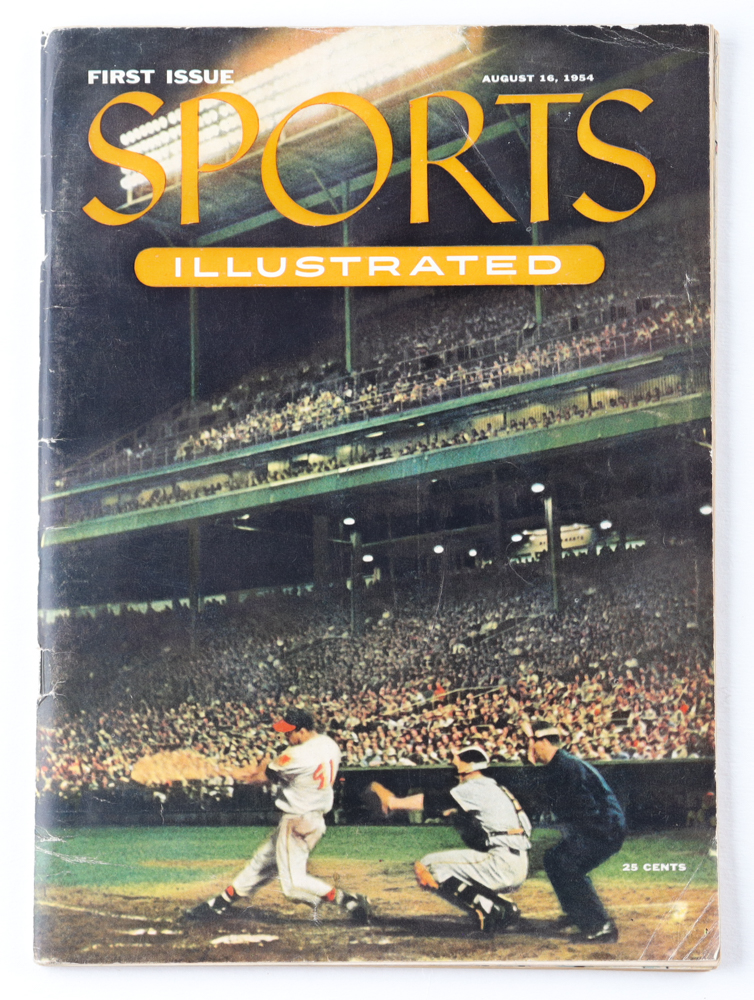 1954 "Sports Illustrated" Volume 1 Issue #1 Magazine with Uncut Card ...