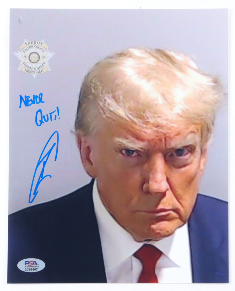 Robert O'Neill Signed Donald Trump 8x10 Mug Shot Photo Inscribed "Never Quit!" (PSA) | Pristine ...