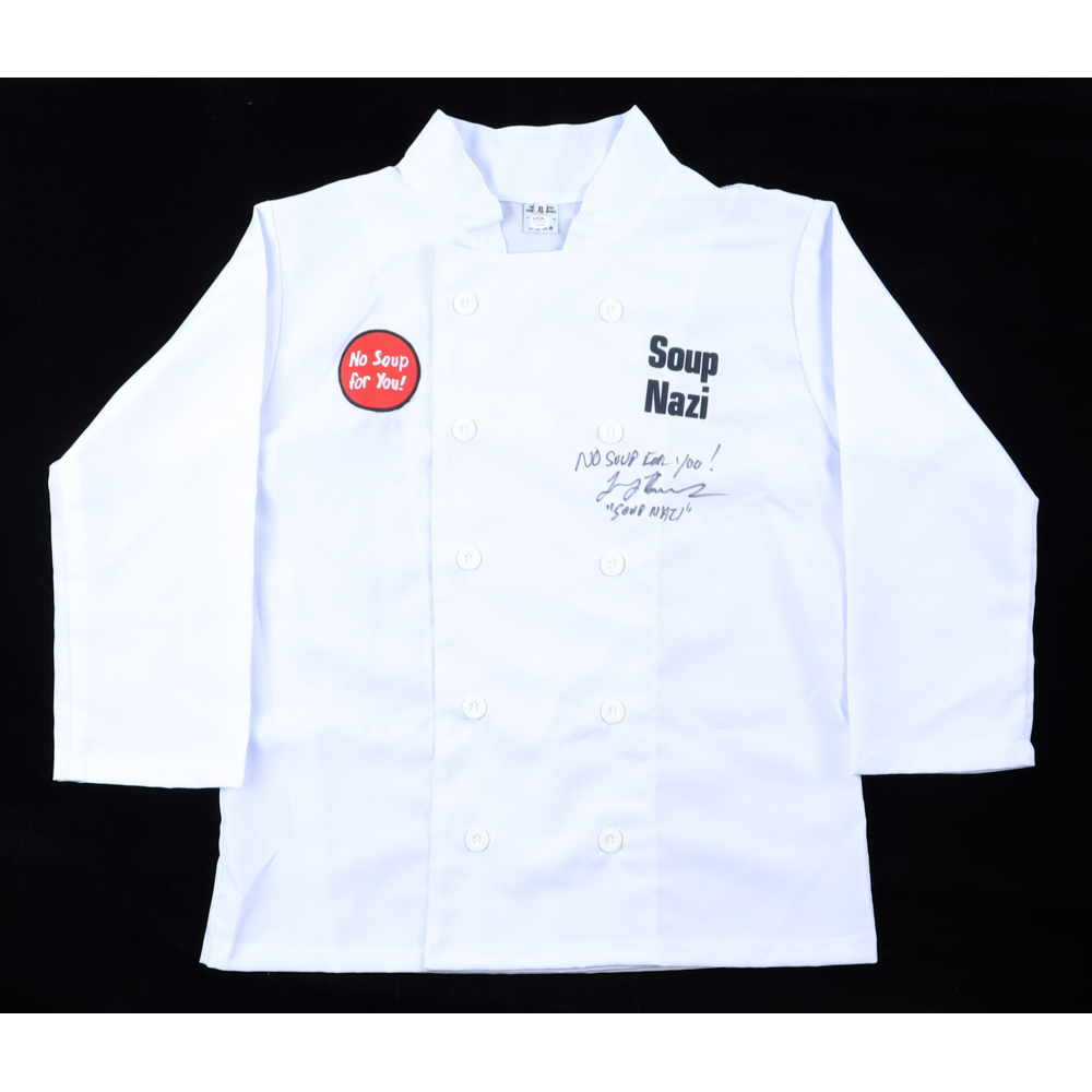 Larry Thomas Signed "Seinfeld" Chef Coat Uniform Inscribed "No Soup For ...