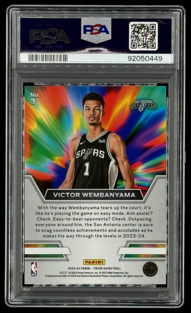 Victor Wembanyama 2023-24 Panini Prizm Instant Impact #3 RC (PSA 10 ...