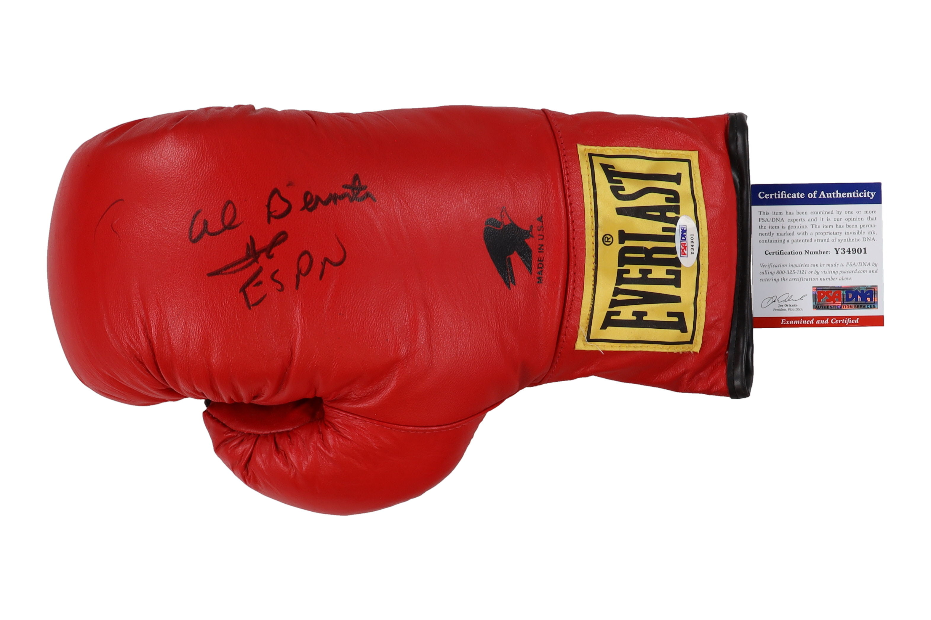 Al Bernstein Signed Everlast Boxing Glove Inscribed "ESPN" (PSA ...