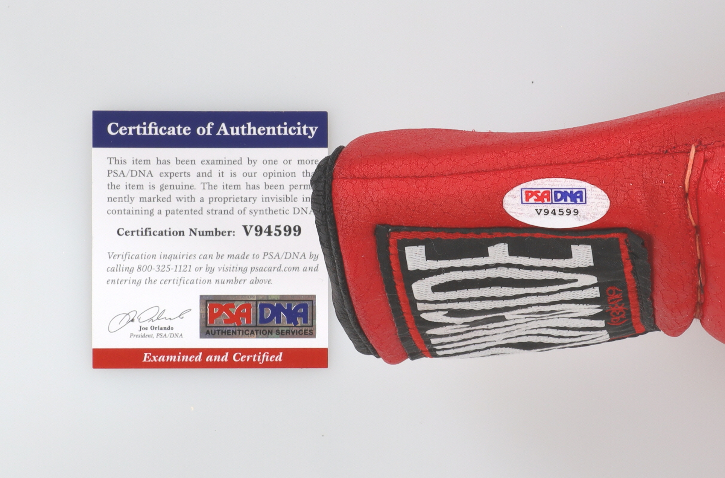 Mills Lane & Michael Moorer Signed Ringside Boxing Glove (PSA ...