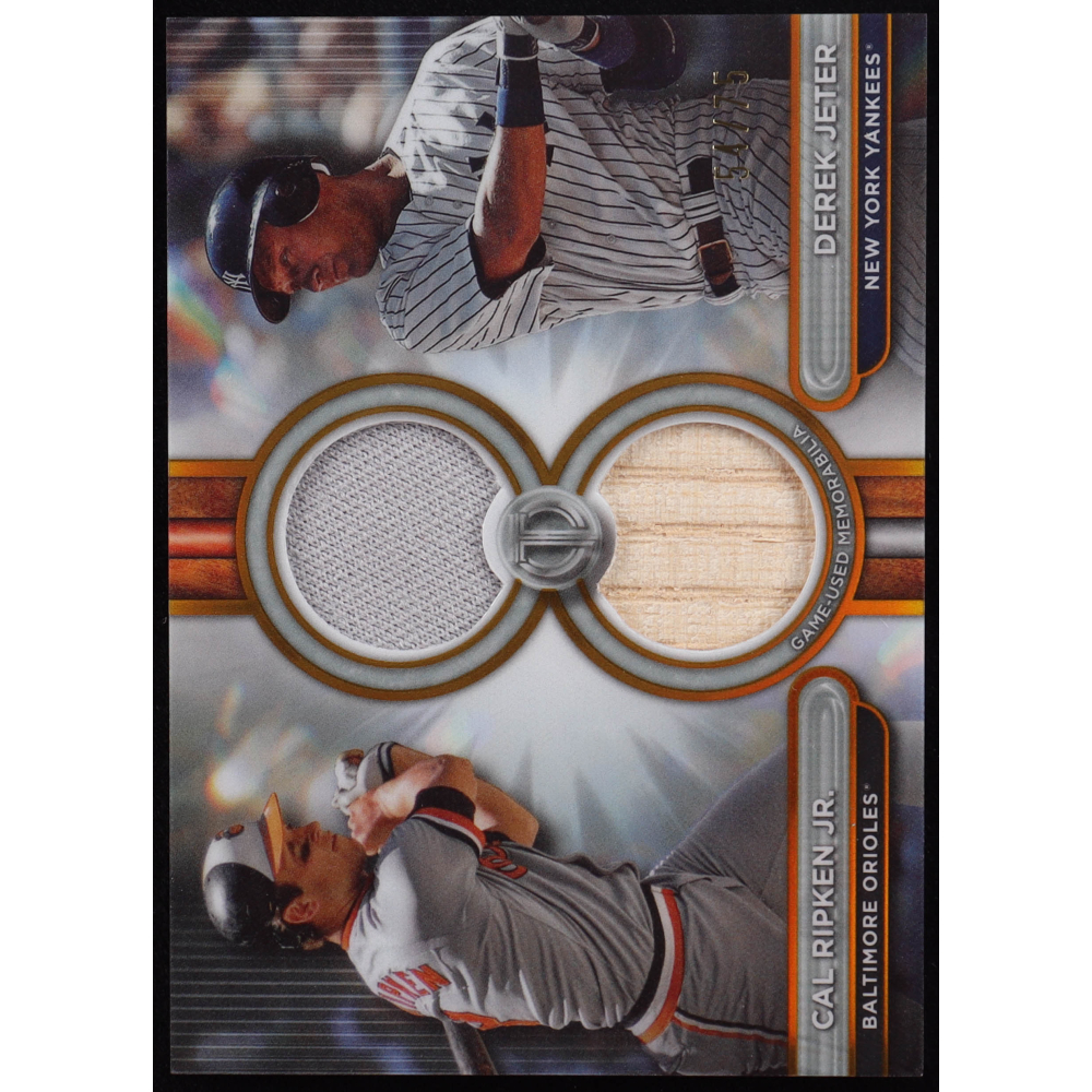 Cal Ripken Jr. / Derek Jeter 2024 Topps Tribute Dual Relics #DR2RJE #54 ...
