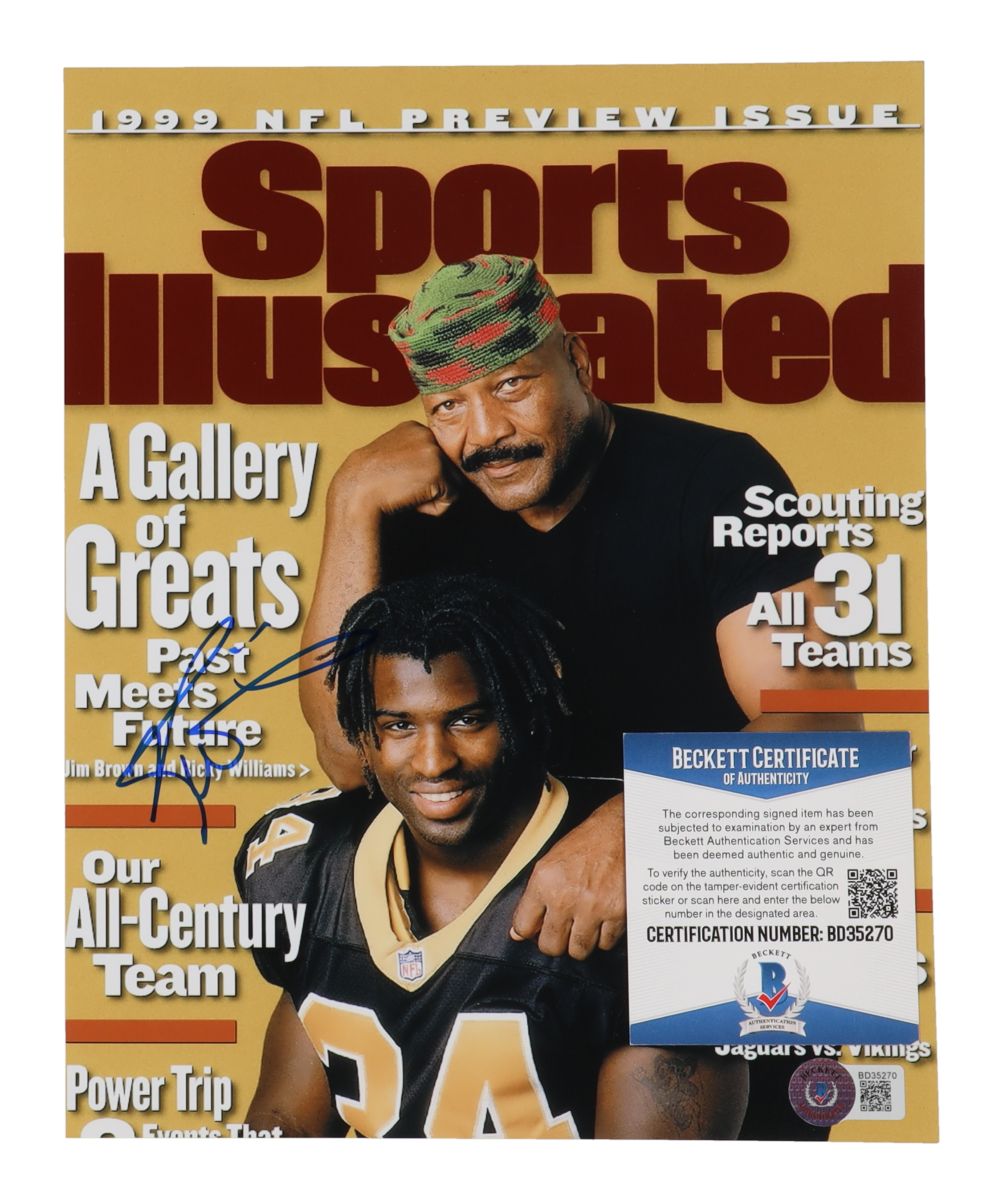 Ricky Williams Signed Saints "Sports Illustrated" 8x10 Cover Photo ...