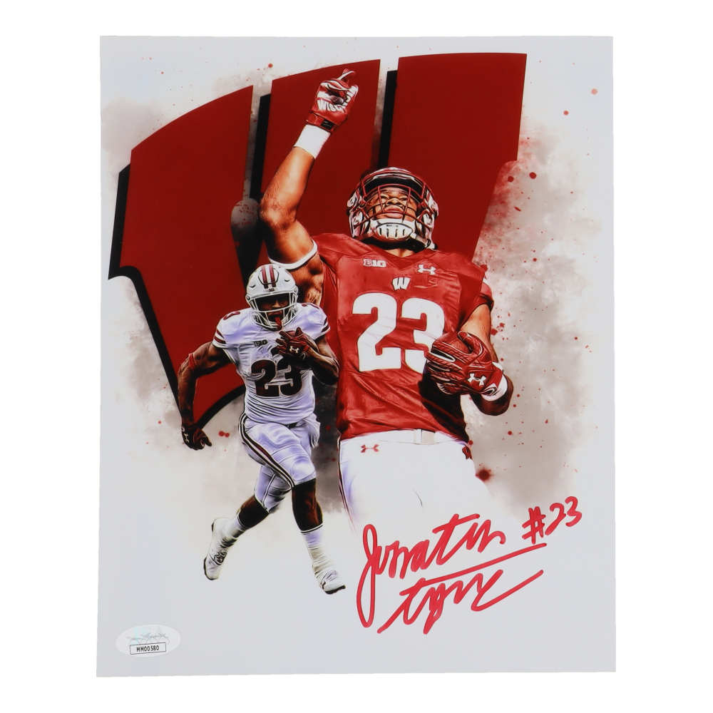 Jonathan Taylor Signed Wisconsin Badgers 8x10 Photo (JSA) | Pristine ...