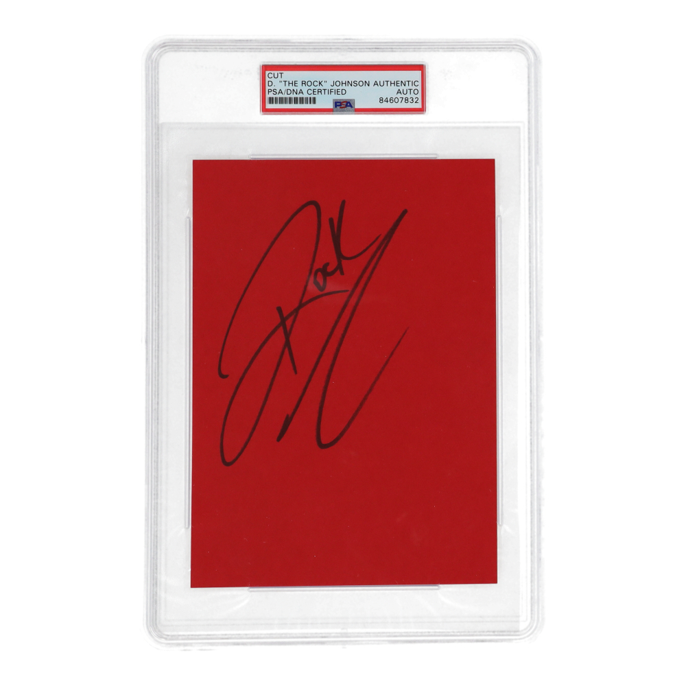 Dwayne "The Rock" Johnson Signed Cut (PSA) | Pristine Auction