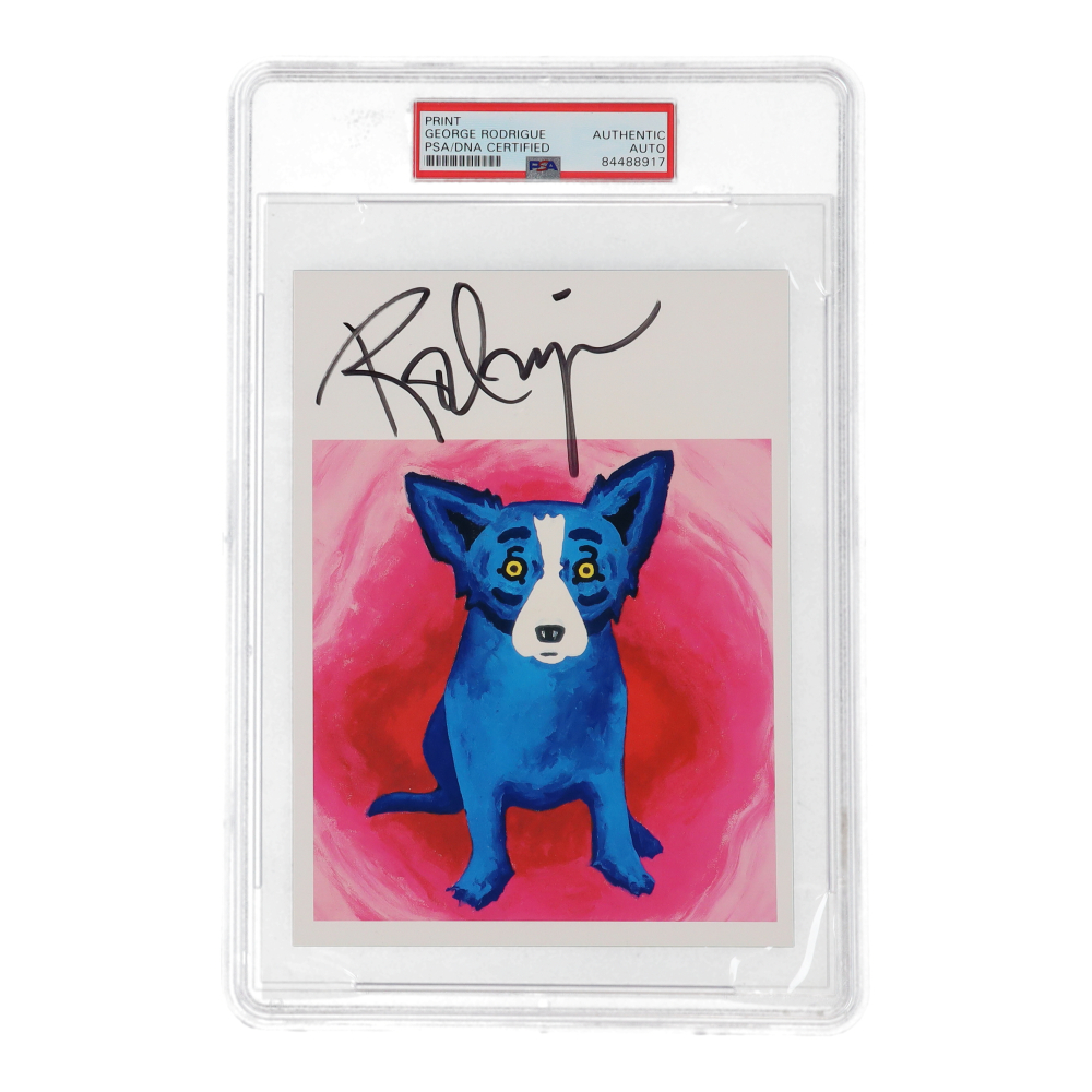 George Rodrigue Signed "Blue Dog" 5x7 Print (PSA) | Pristine Auction