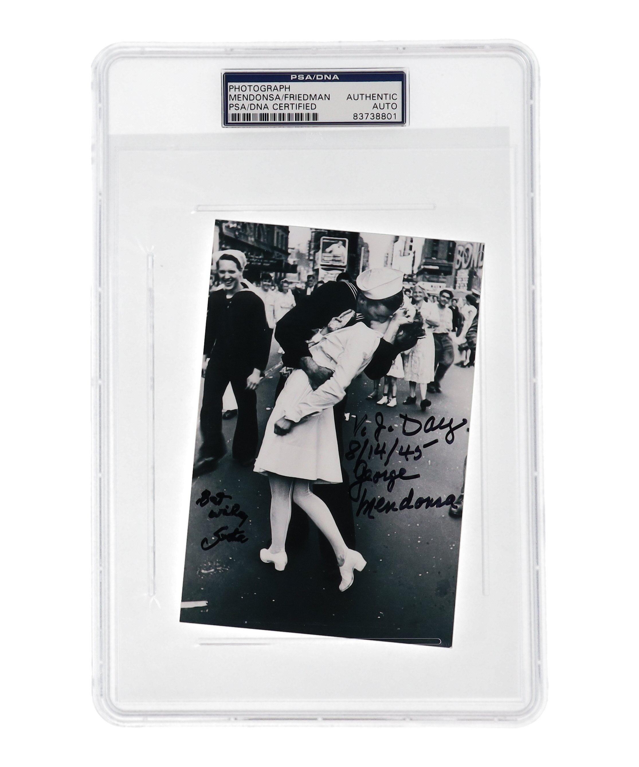 George Mendonsa & Greta Friedman Signed "VJ Day" Iconic New York Times ...