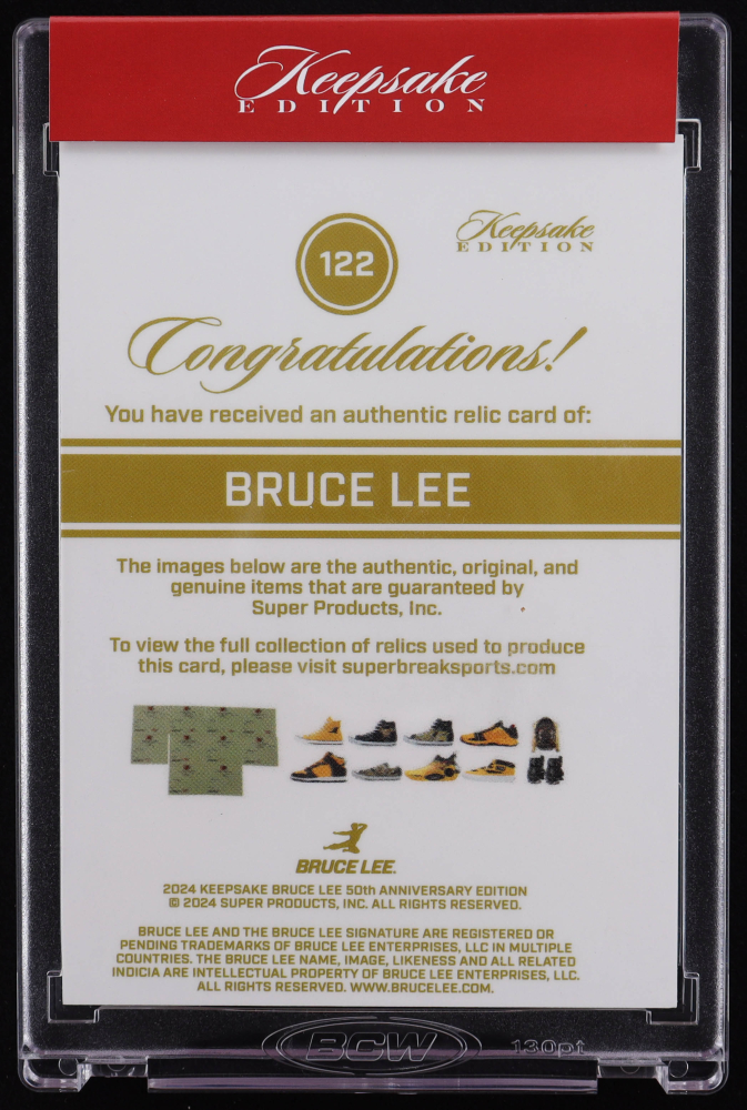 Bruce Lee 2024 Keepsake Bruce Lee 50th Anniversary Edition Laser ...