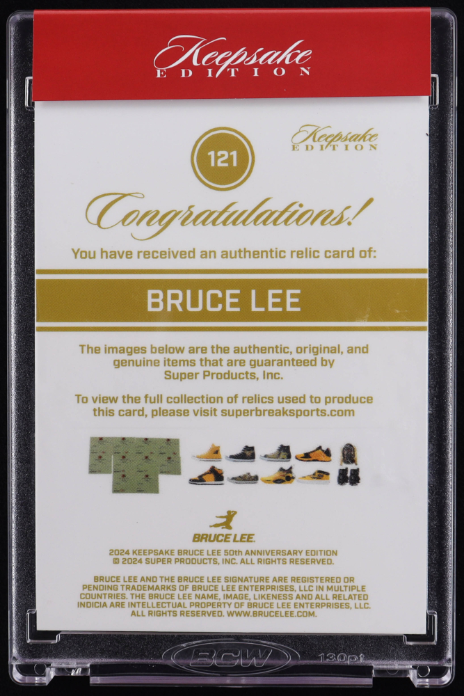 Bruce Lee 2024 Keepsake Bruce Lee 50th Anniversary Edition Laser ...