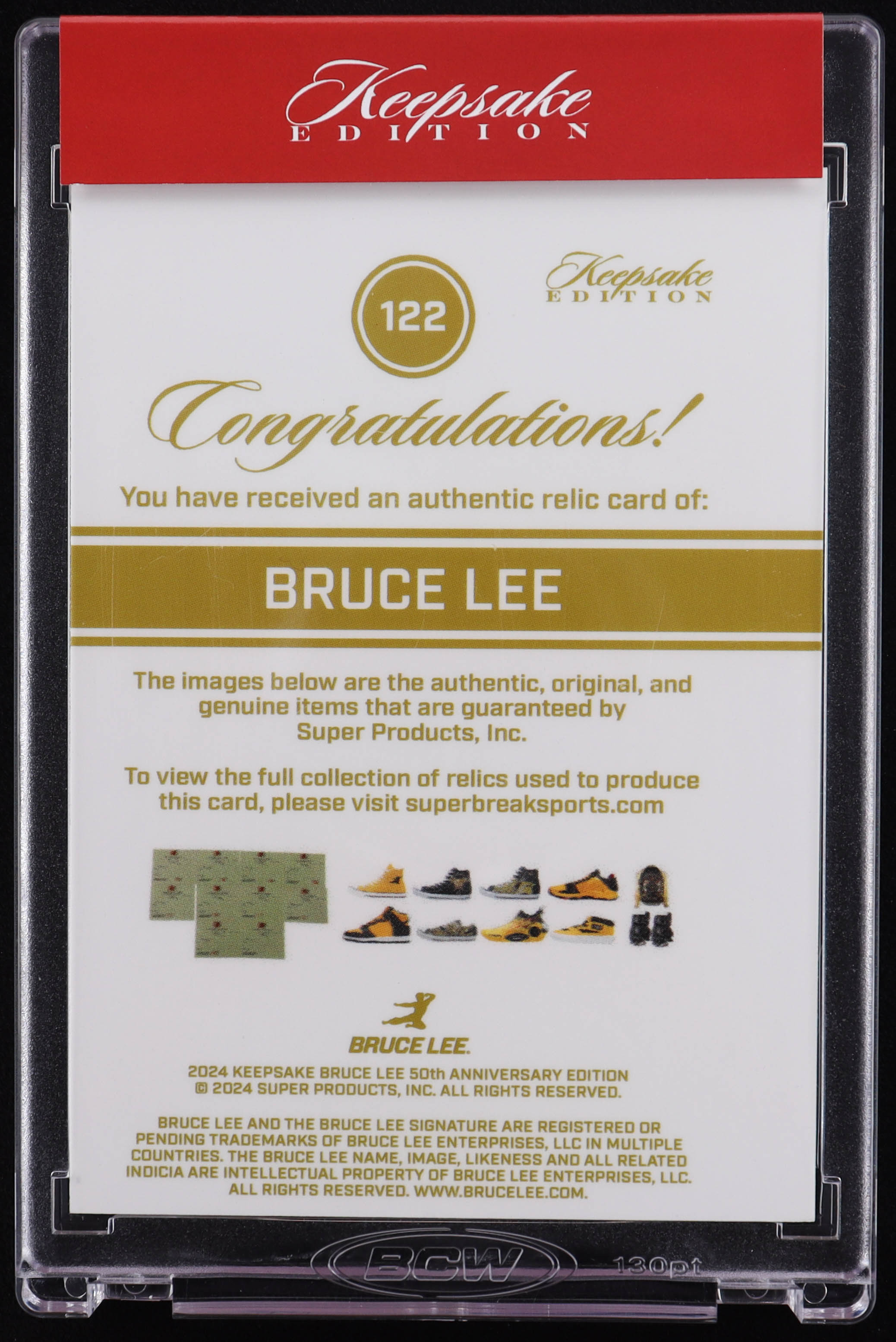 Bruce Lee 2024 Keepsake Bruce Lee 50th Anniversary Edition Laser ...