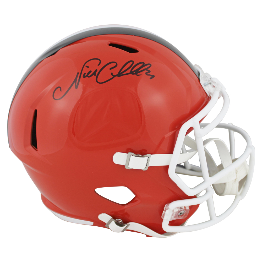 Nick Chubb Signed Browns Full-Size Speed Helmet (Beckett) | Pristine ...