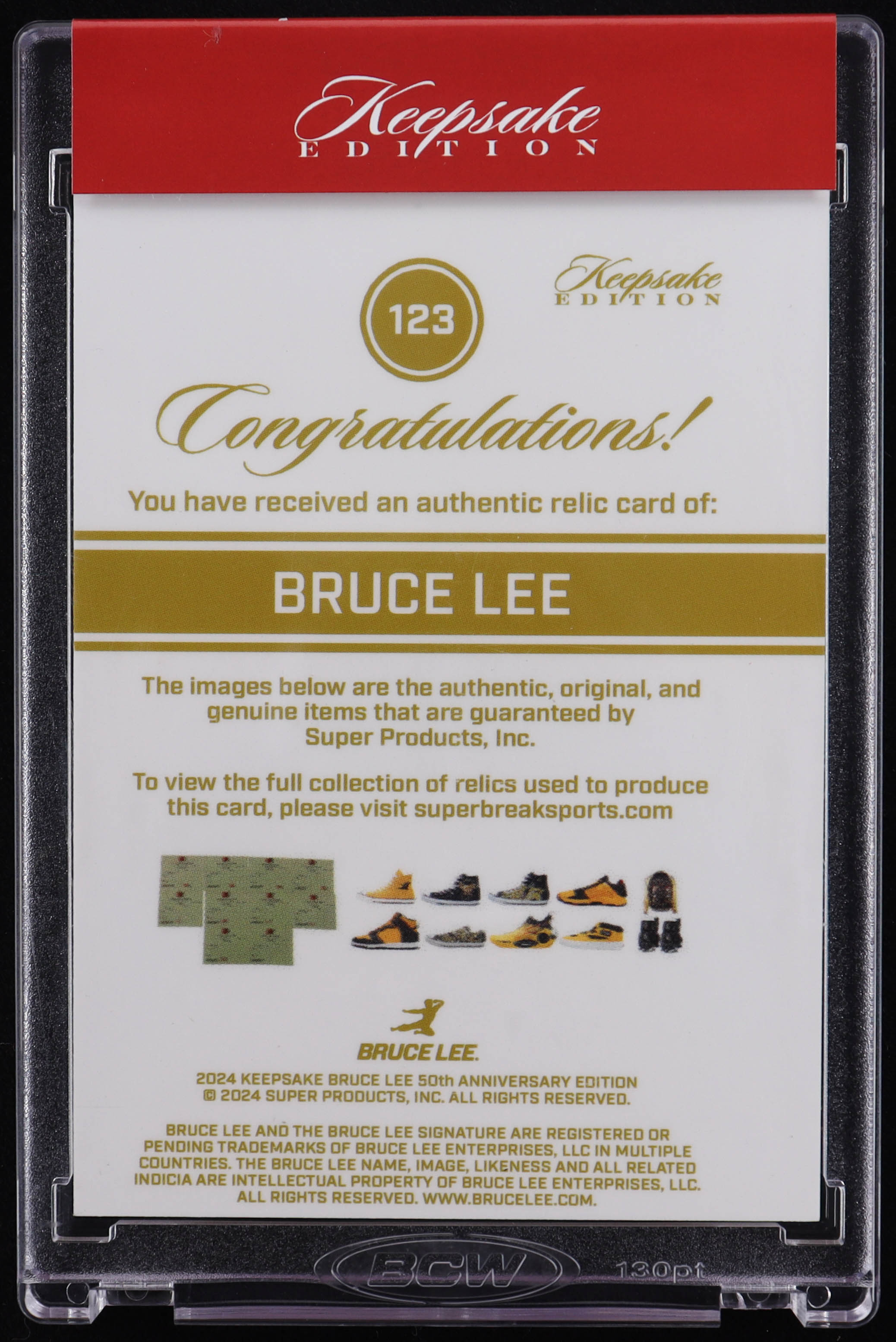 Bruce Lee 2024 Keepsake Bruce Lee 50th Anniversary Edition Laser ...