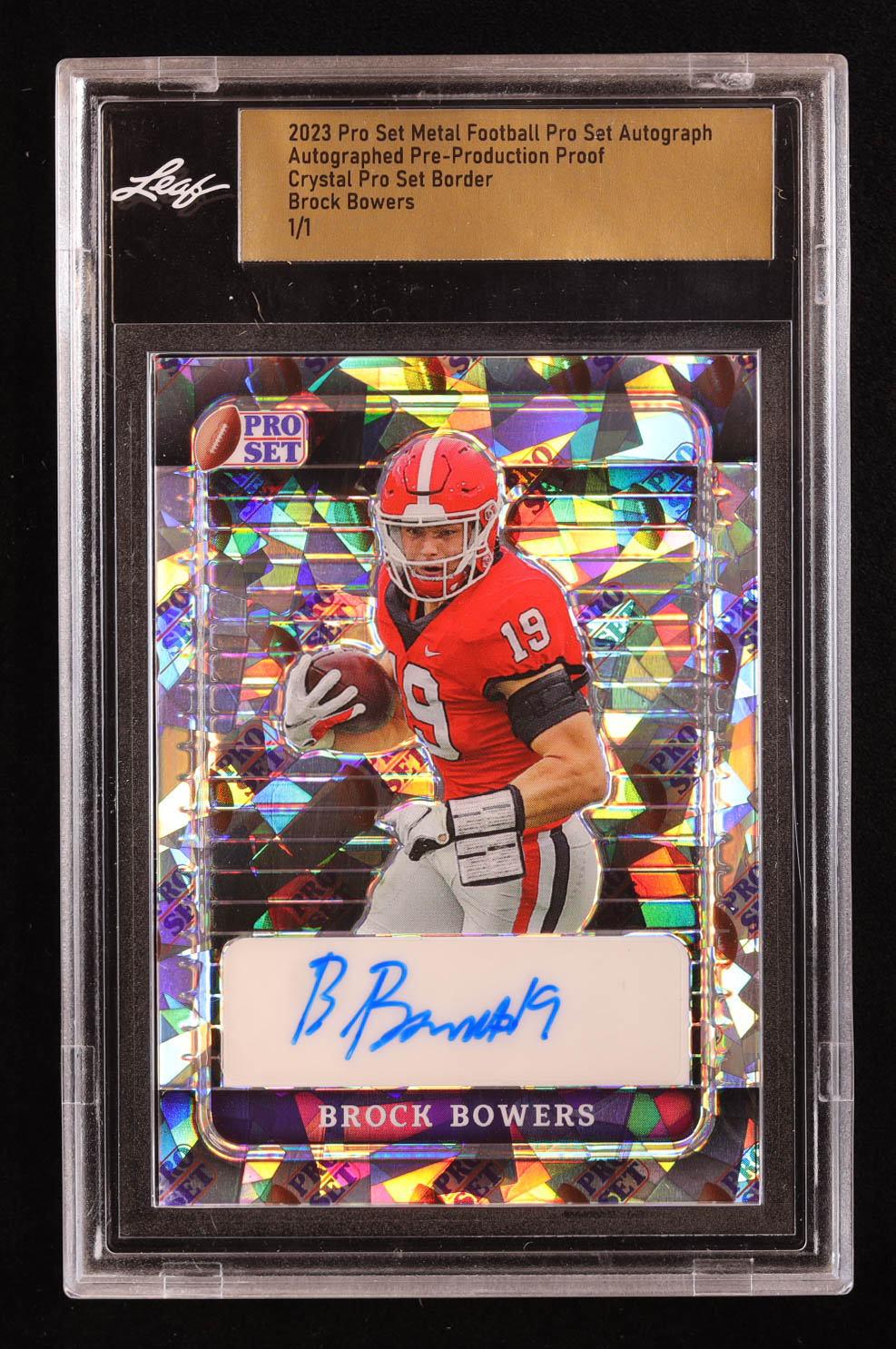 Brock Bowers 2023 Pro Set Metal Football Pro Set Autograph Autographed ...