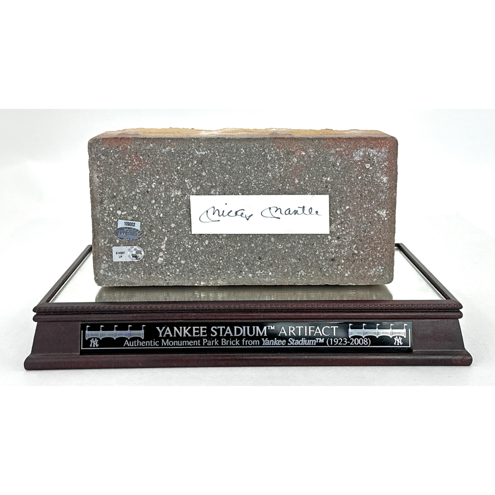 Mickey Mantle Signed Original Yankee Stadium Monument Park Brick ...