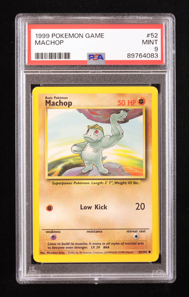 Machop Pokemon 1999 Base Unlimited #52 (PSA 9) | Pristine Auction