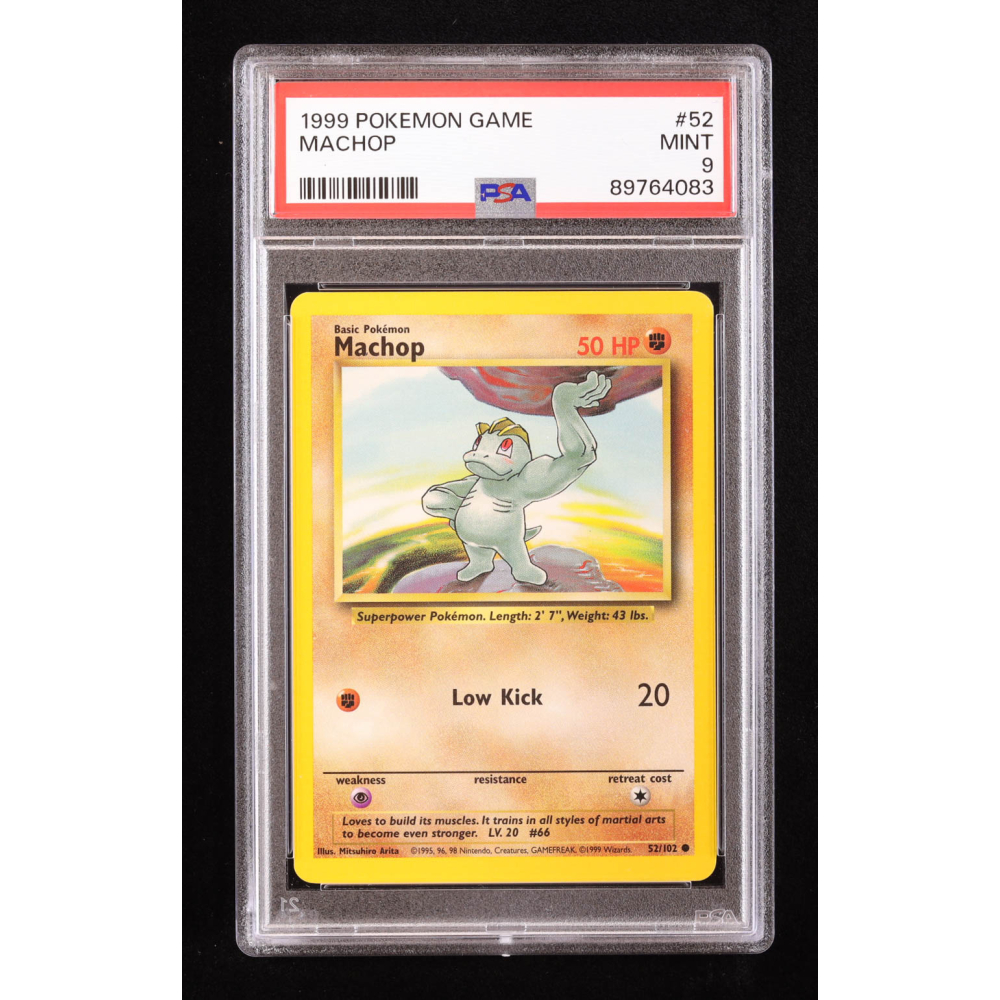 Machop Pokemon 1999 Base Unlimited #52 (PSA 9) | Pristine Auction