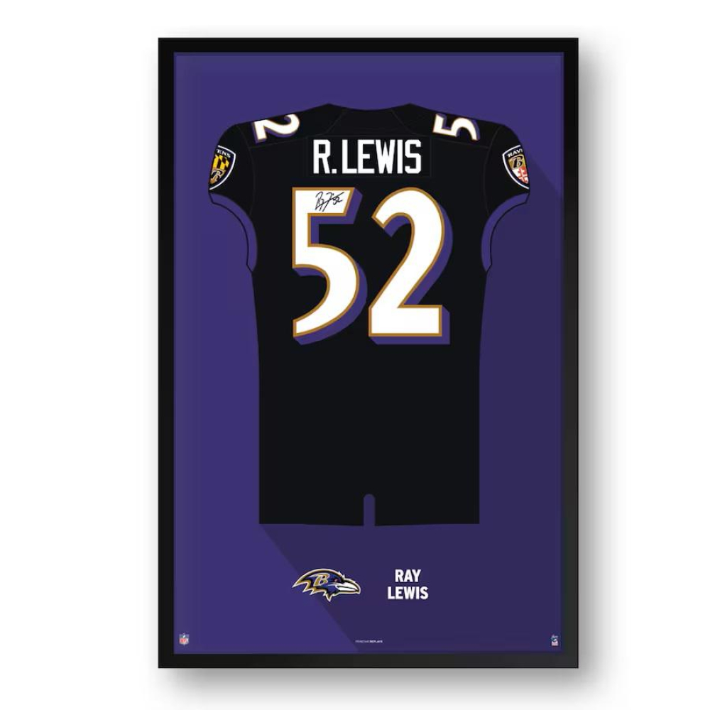 Ray Lewis Ravens Custom Framed Jersey Art Print | Pristine Auction