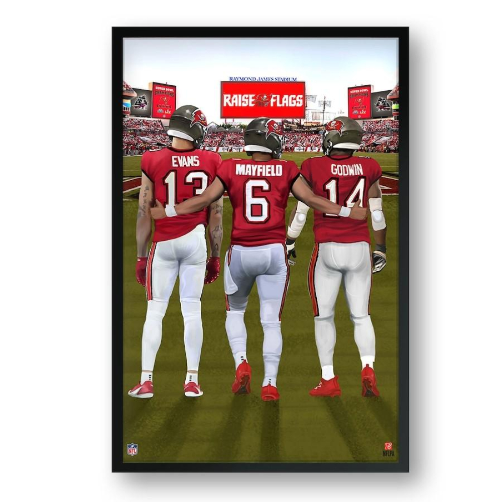 Baker Mayfield, Mike Evans & Chris Godwin Buccaneers Custom Framed ...