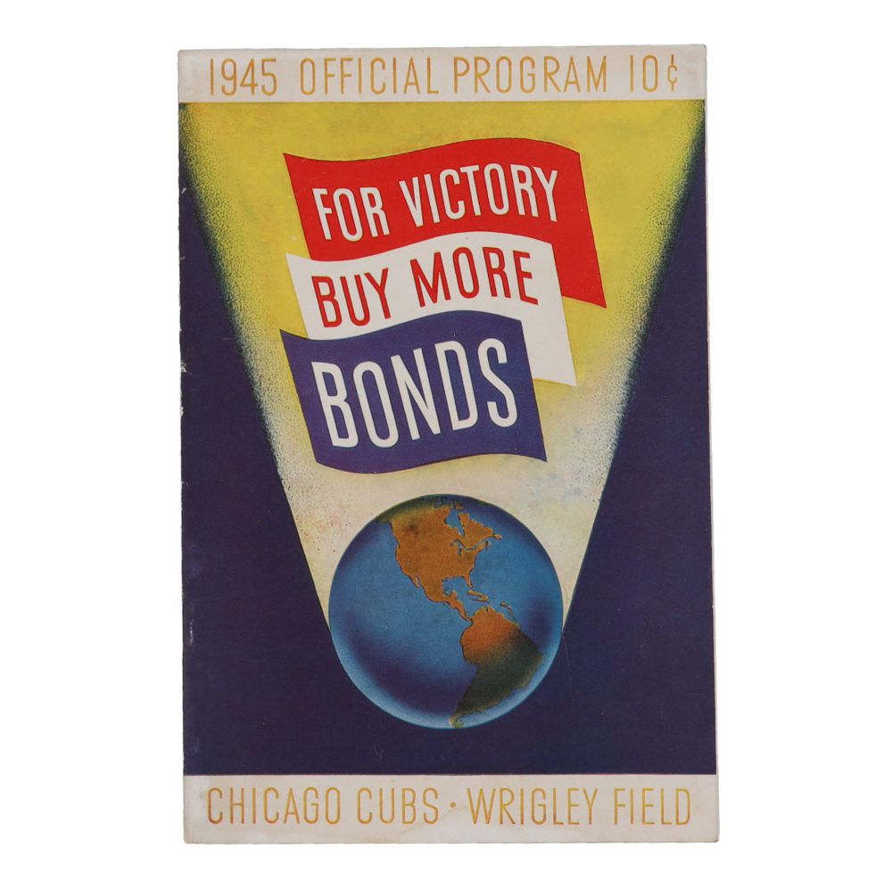 1945 Chicago Cubs Wrigley Field Official Scorecard Program | Pristine ...