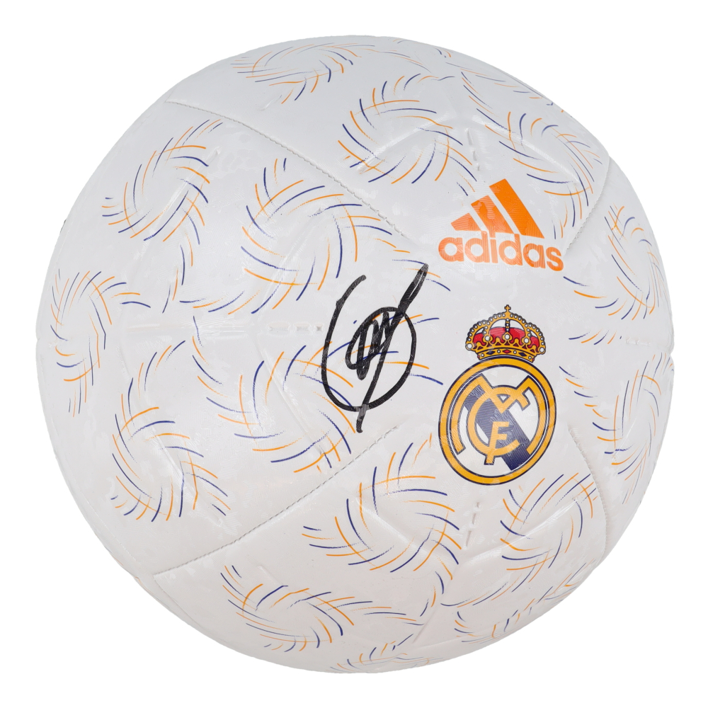 Eduardo Camavinga Signed Real Madrid Logo Soccer Ball (Beckett ...